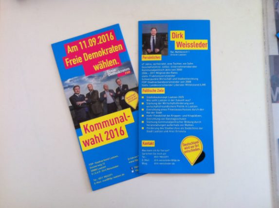 Die Wahlkampf-Flyer sind da